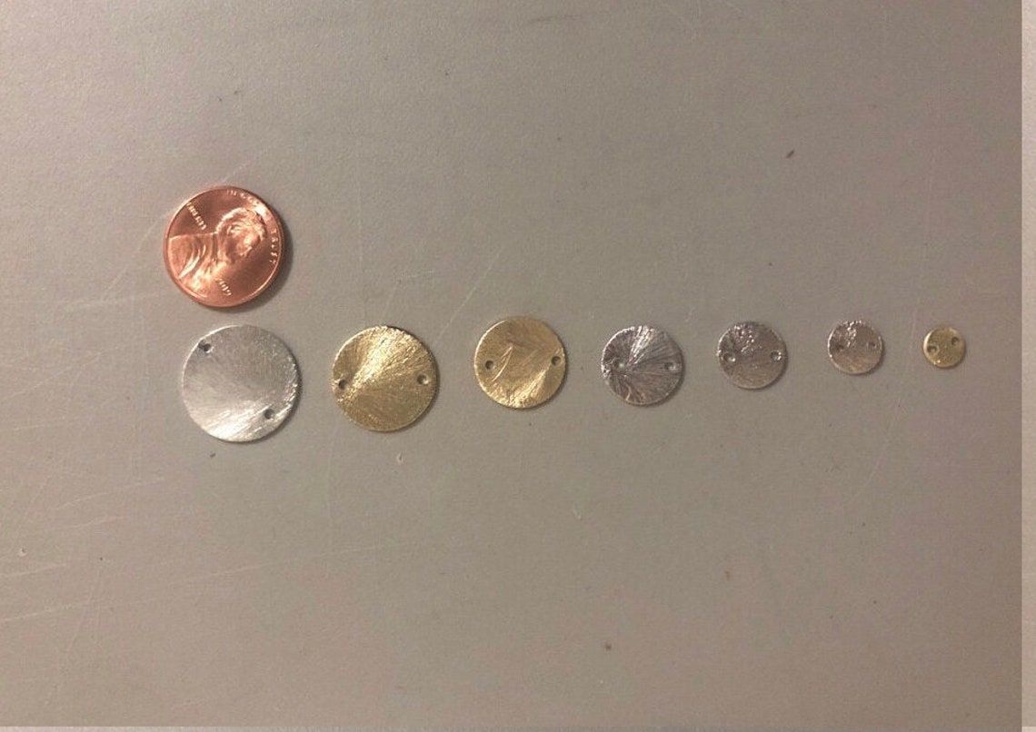 Flat Round Disc With 2 Holes Available in 7 Sizes & Two | Etsy