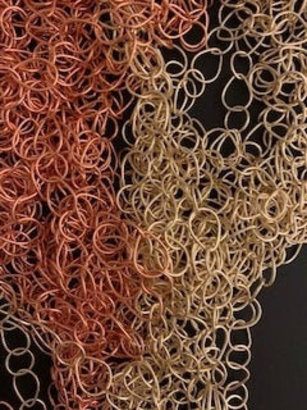 3 Feet of Egg Shape and Circle Shape Fancy Chain, Gold Finish and ...