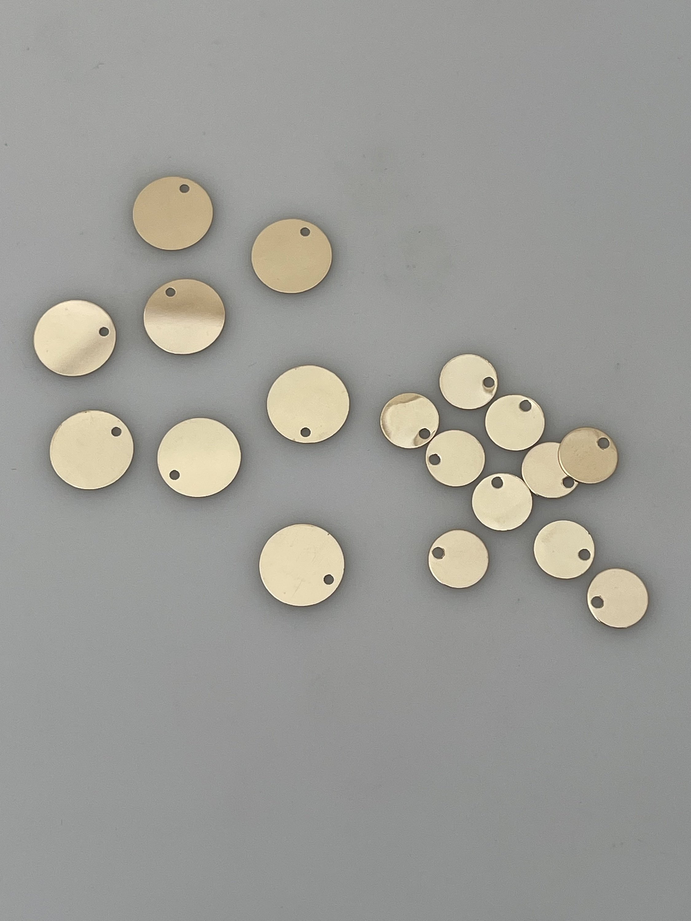 14 K Real Gold Filled Discs One Hole Flat Disc 0.3mm Thick - Etsy