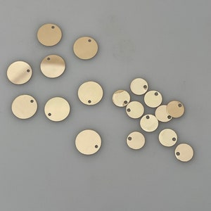 14 K Real Gold Filled Discs | One Hole Flat Disc | 0.3mm Thick ...