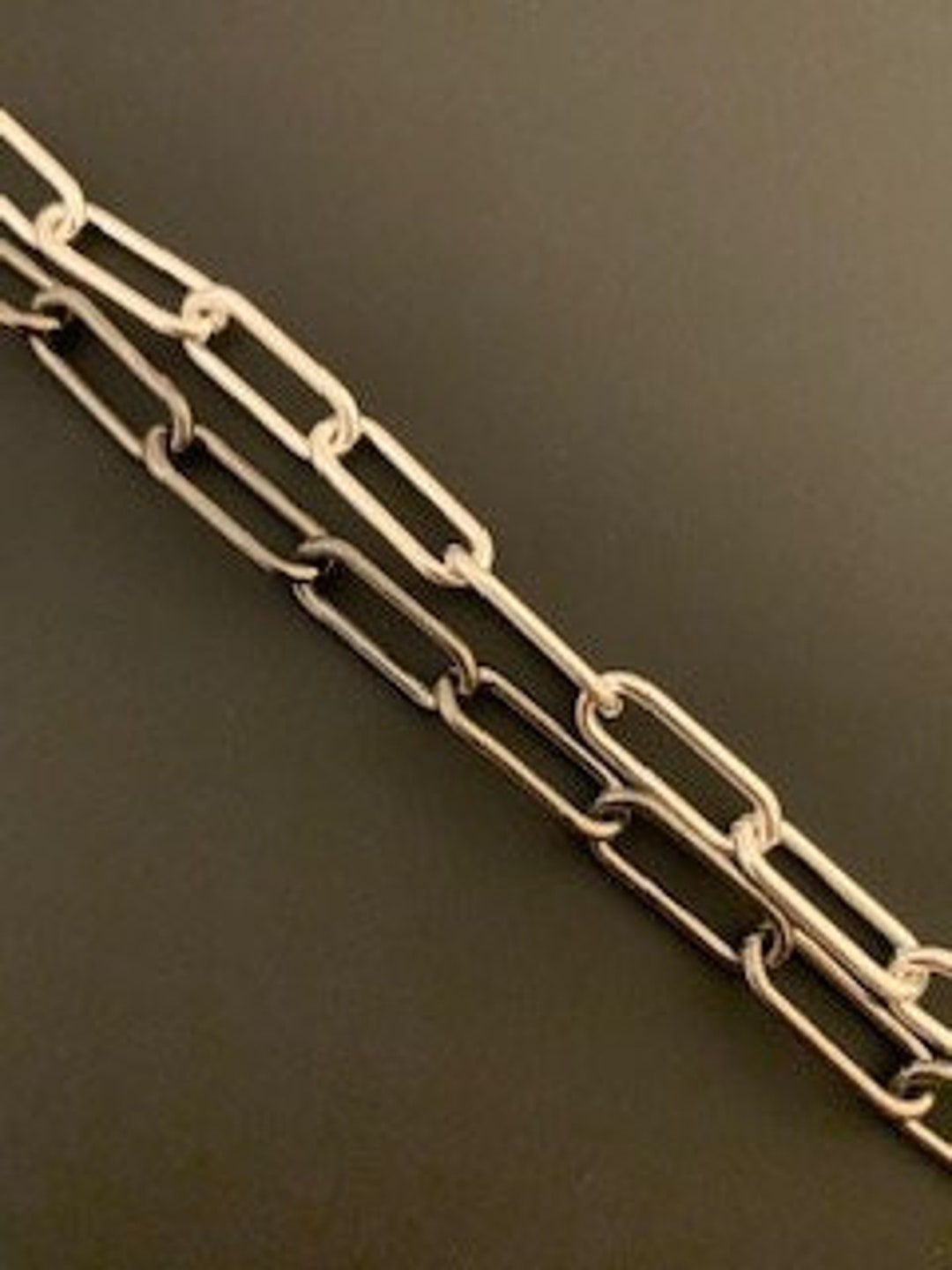 3 Feet of 925 Sterling Silver Chain Rectangular Chain Round - Etsy