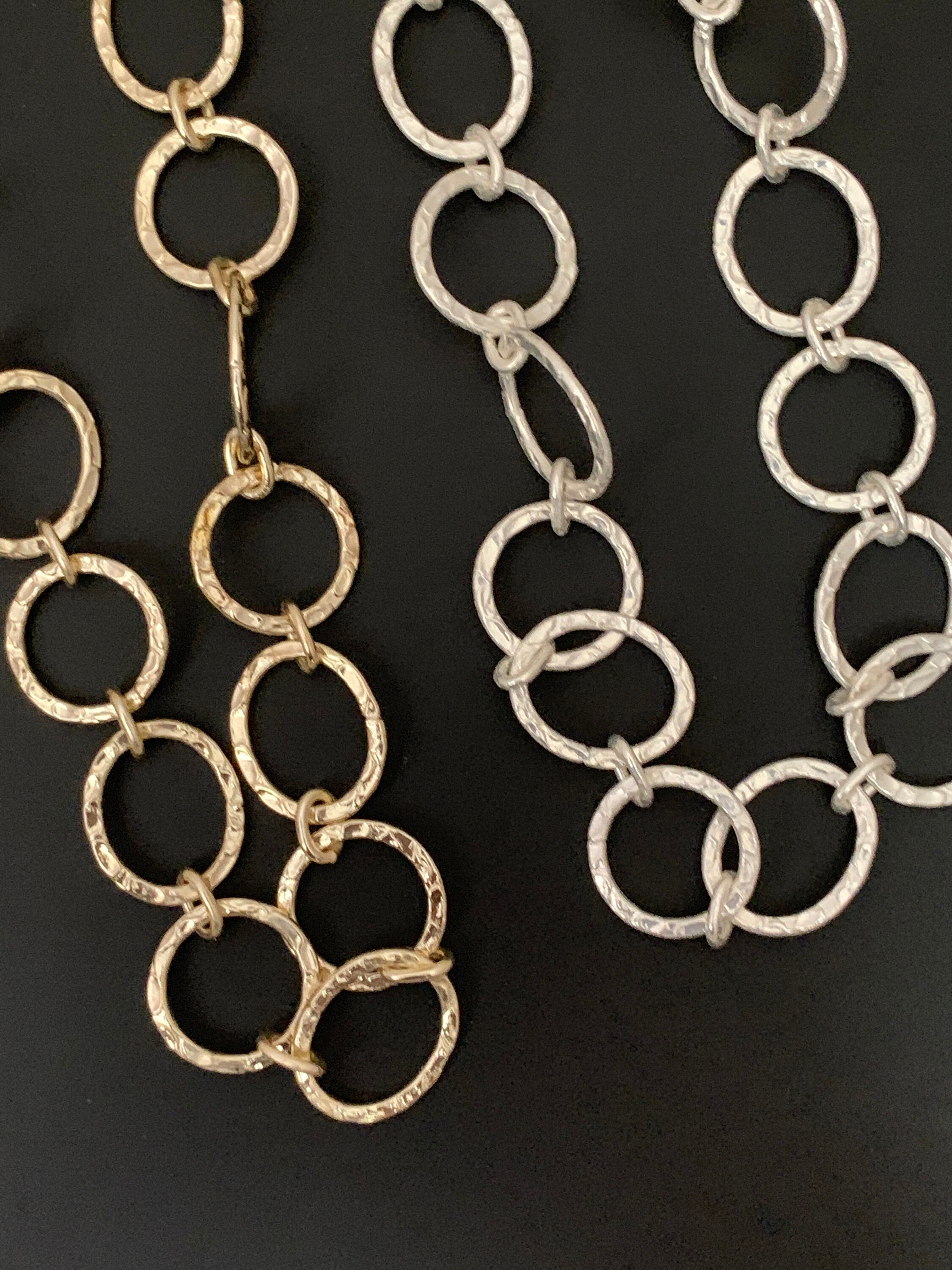 Oval Circle Link Chain 3 Ft. of Copper Patterned Chain - Etsy