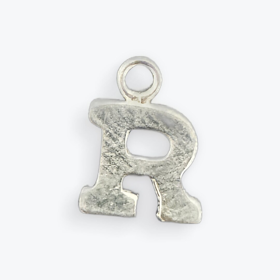 Sterling Silver Block Letter Charm: A to Z (5.5mmx7.5mm) - Etsy