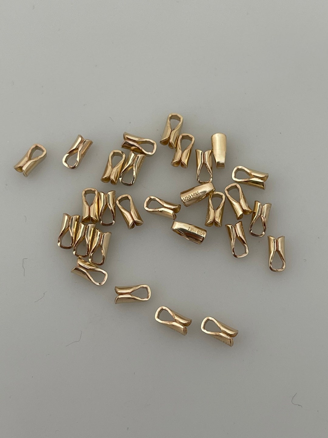 Gold Filled End Caps, 10-26 Pcs., Available in Multiple Sizes: 1.5mm ...