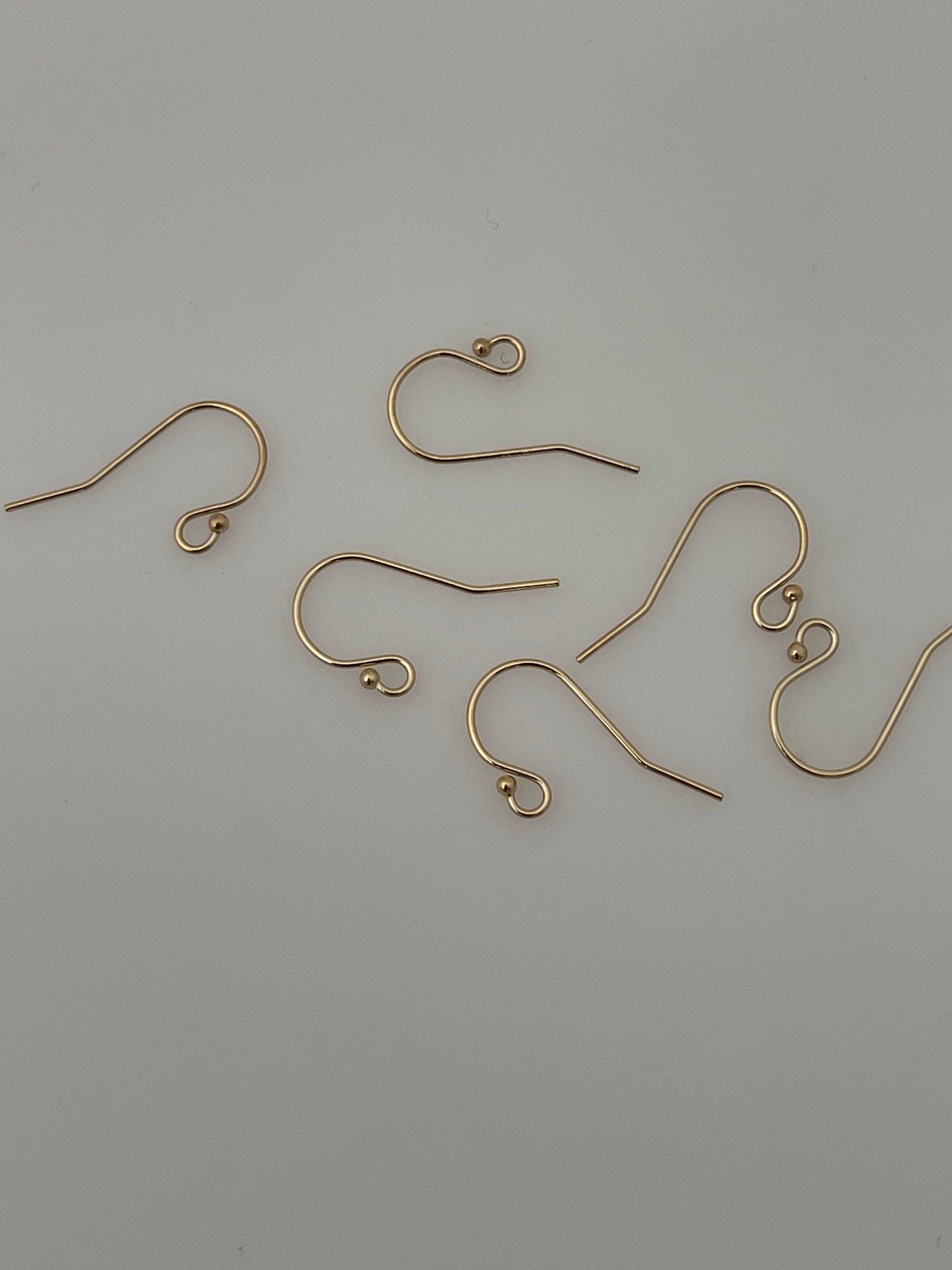 14K Real Gold Filled Ear Wires L Plain Ball End Ear-wires - Etsy