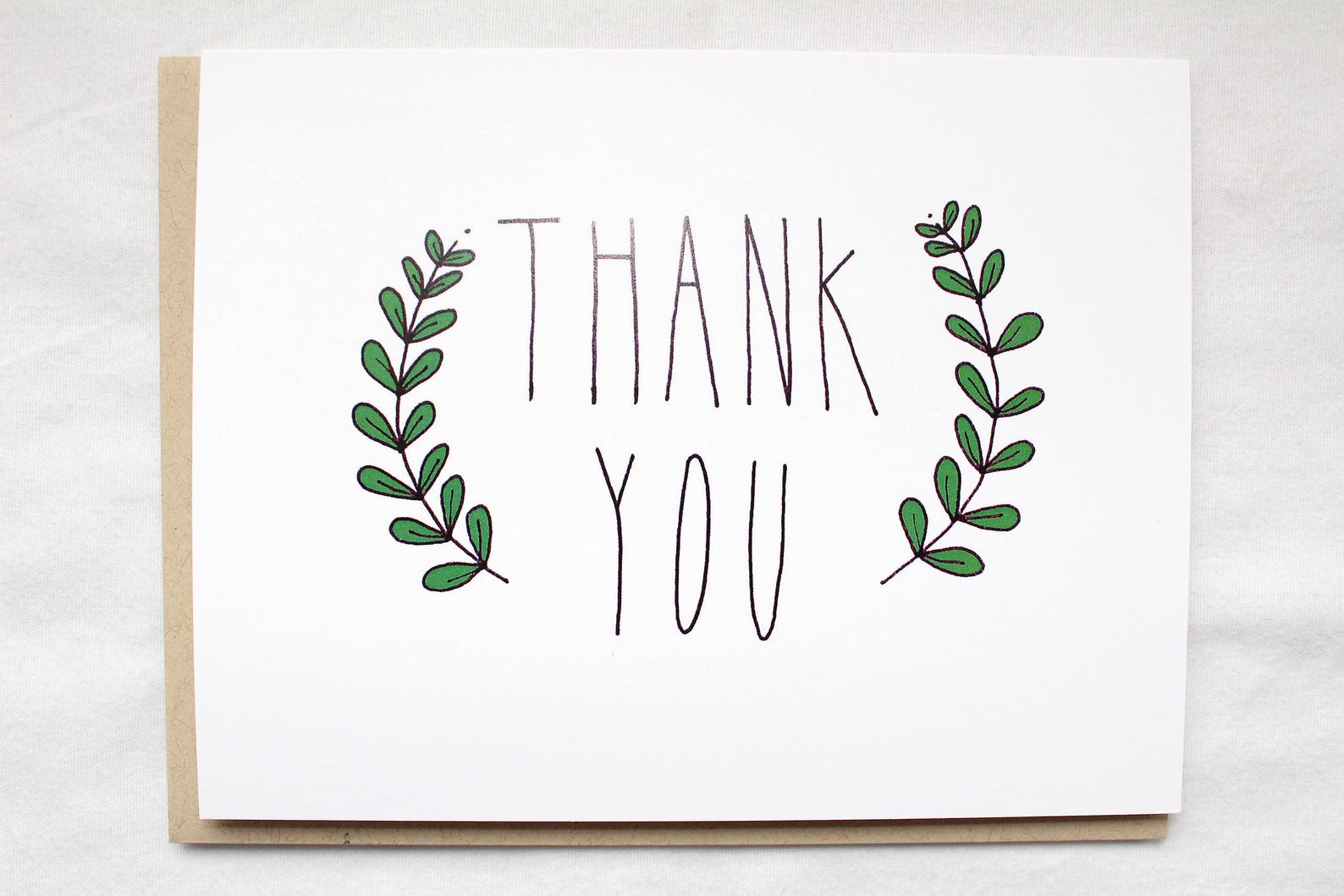 Thank You Card - Individual - Etsy