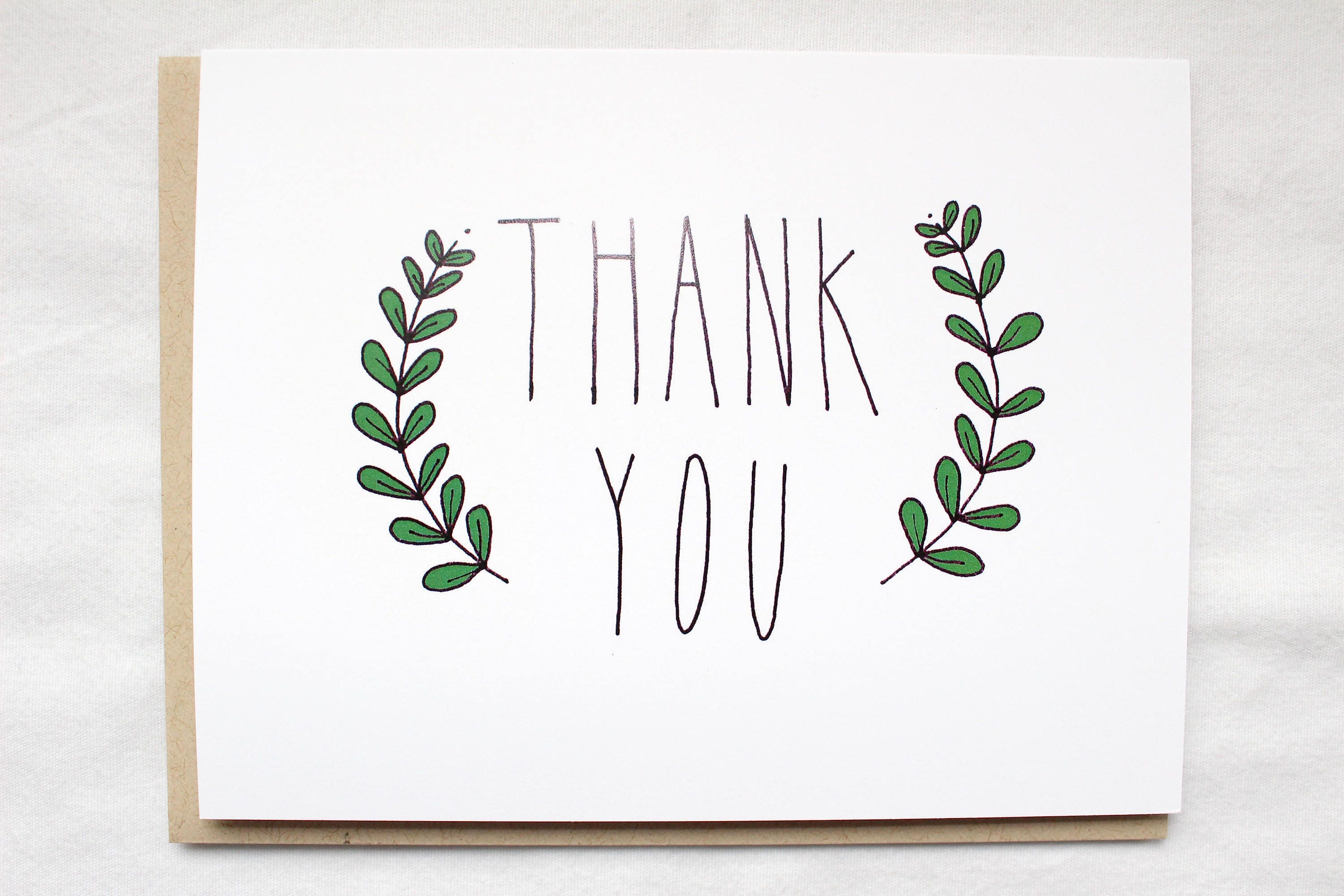 Thank You Card - Individual - Etsy