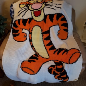 Tigger Crochet Graph and Written Pattern SC Graphghan - Etsy