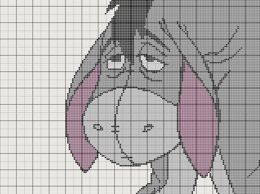 Eeyore Crochet Graph and Written Pattern SC Graphghan - Etsy