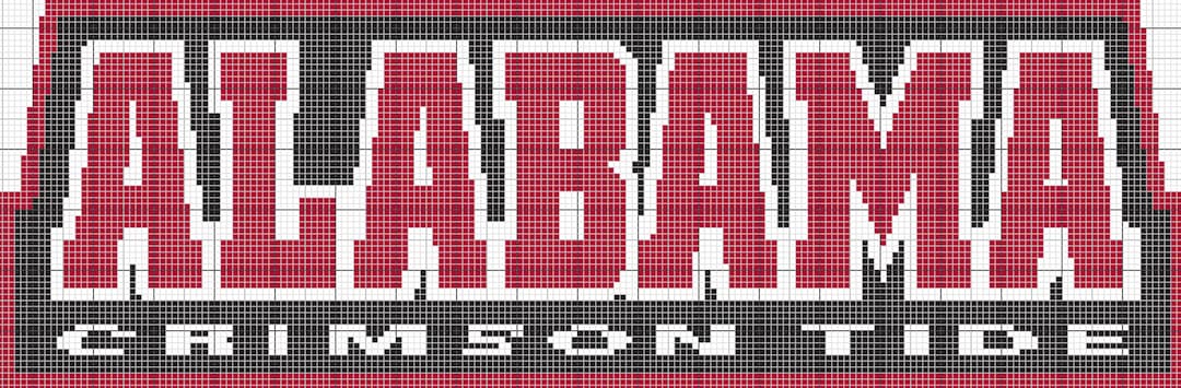 Alabama SC Graphghan Written Pattern and Graph - Etsy