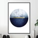 Modern Mid Century Printable Art in Navy Blue and Gold - Etsy
