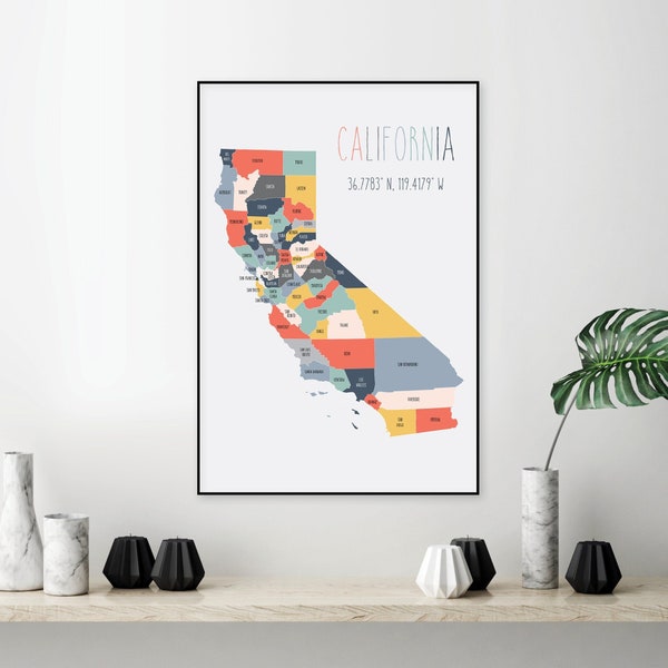 California Map - Etsy