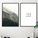Set of 2 Printable Scandinavian Nordic Mountain Mist Inhale Exhale ...