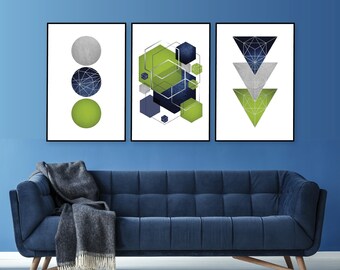 Navy Lime Green - Etsy