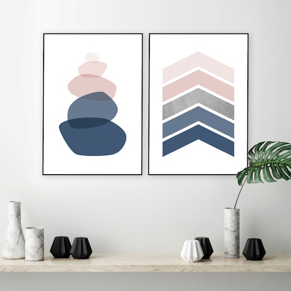 Blush and Navy - Etsy