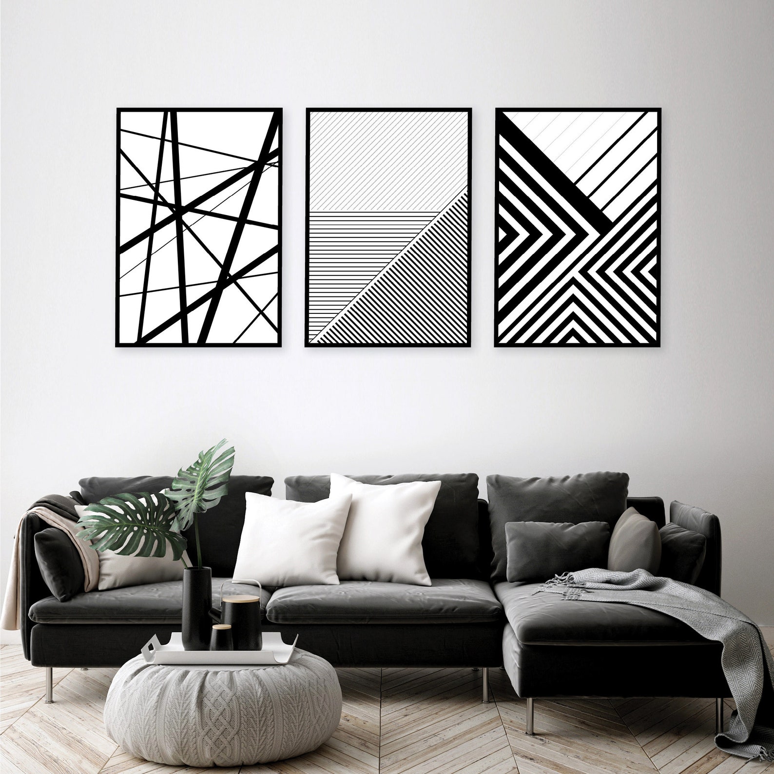 Printable Art Set of 3 Geometric Prints Set of 3 Prints | Etsy