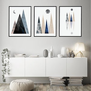 Set of 3 Downloadable Prints Instant Download of Modern Scandinavian ...