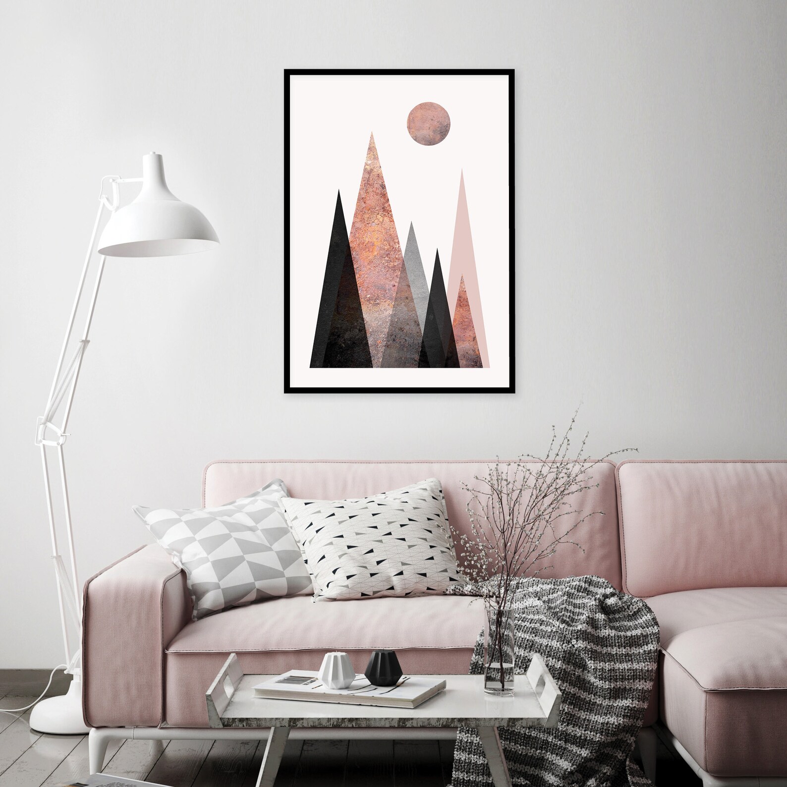 Mountain Print Scandi Mountains Minimalist Poster | Etsy