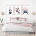 Printable Art Blush Navy Set of 3 Geometric Navy Blush - Etsy