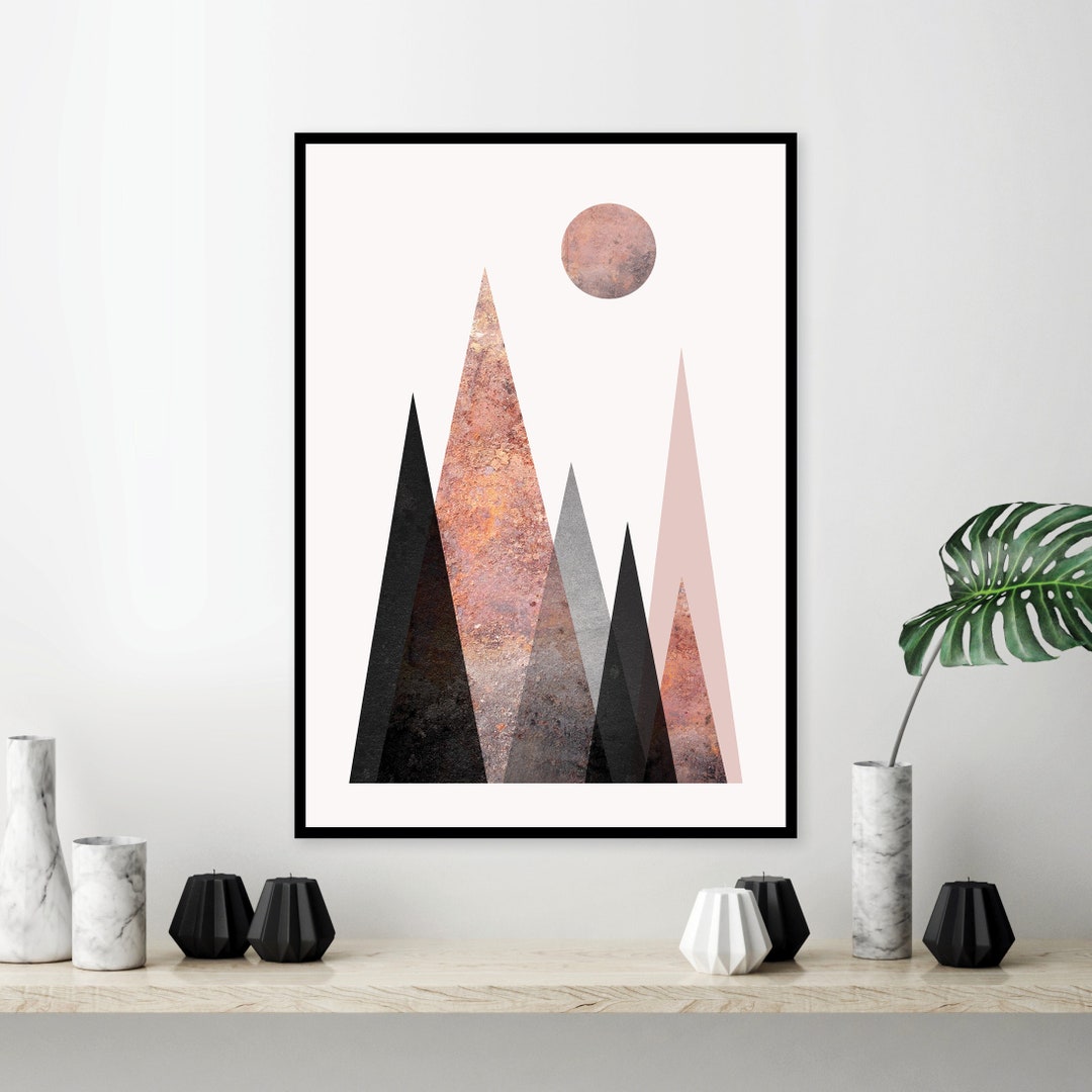Mountain Print, Scandi Mountains, Minimalist Poster, Scandinavian Print ...