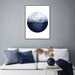 Modern Mid Century Printable Art in Navy Blue and Gold - Etsy