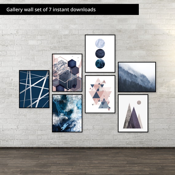CUSTOM ORDER Gallery Wall Set of 7 Instant Downloads | Etsy