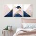 Blush Pink Navy Gold Printable Art Set of 3 Downloadable - Etsy