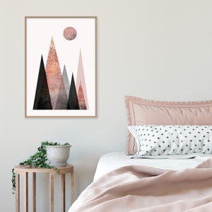 Mountain Print, Scandi Mountains, Minimalist Poster, Scandinavian Print ...