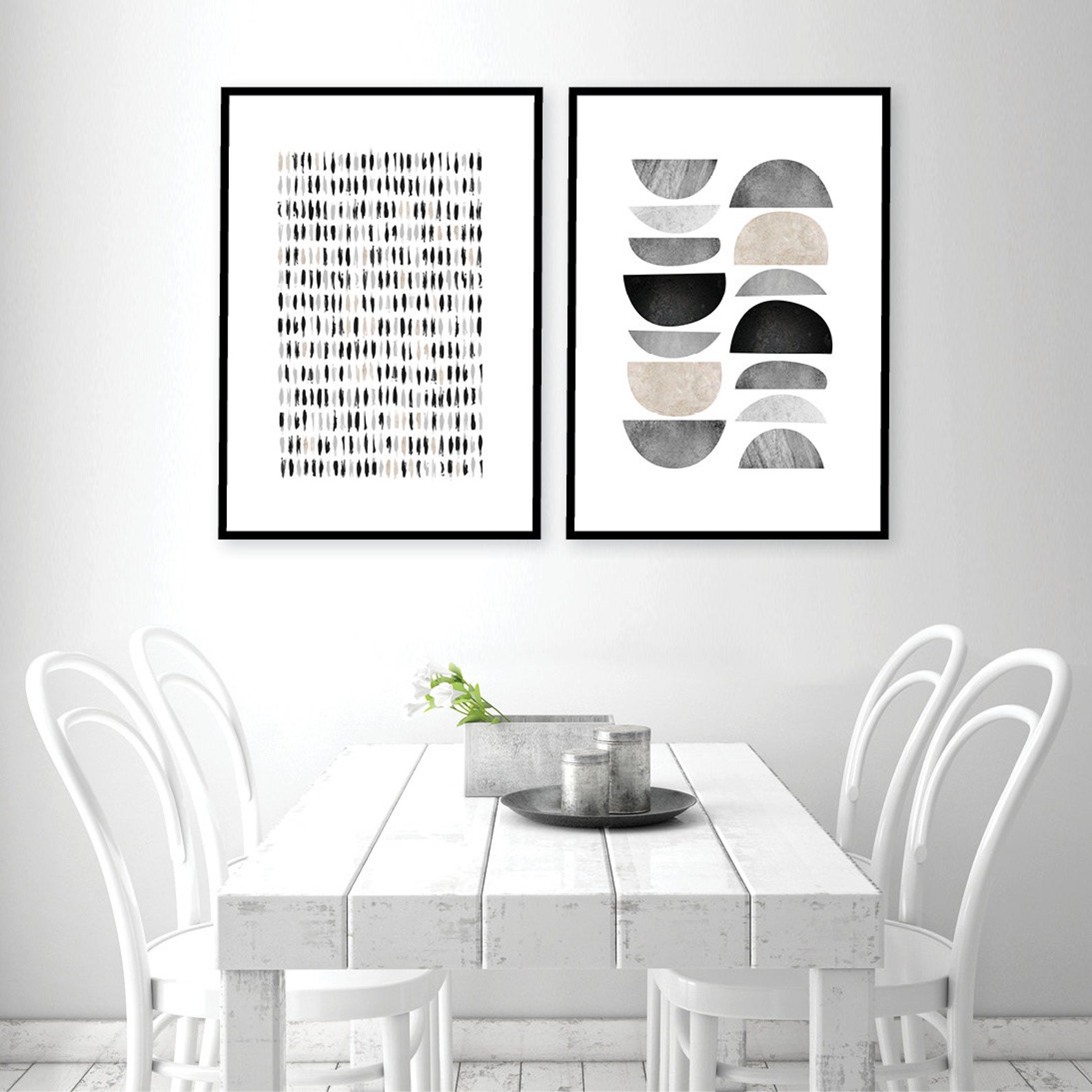 Downloadable Set of 2 Scandinavian Prints Printable Mid - Etsy Australia