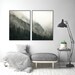 Set of 2 Downloadable Scandinavian Mountain Mist Printable Art - Etsy
