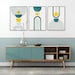 Printable Modern Mid Century Set of 3 Teal Yellow - Etsy