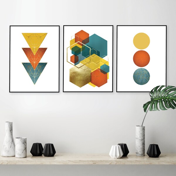 Orange Green Teal - Etsy