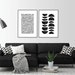 Printable Set of 2 Minimalist Posters Black and White - Etsy