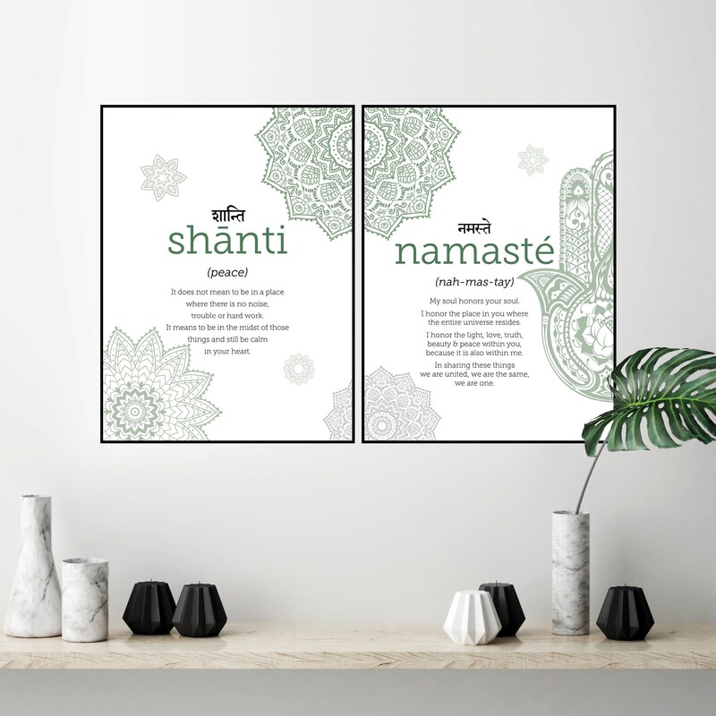 Namaste Poster - Etsy