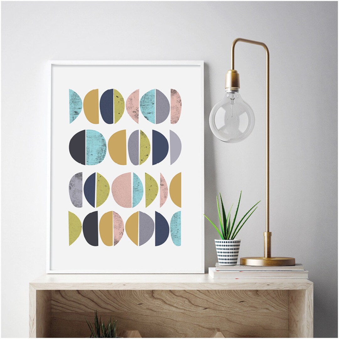 Downloadable Print, Geometric Print, Printable Art, Mid Century ...