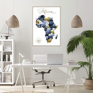 Downloadable Print of Africa Map, Printable Wall Map Africa, Large ...