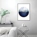 Modern Mid Century Printable Art in Navy Blue and Gold - Etsy