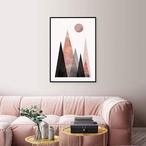 Mountain Print, Scandi Mountains, Minimalist Poster, Scandinavian Print ...