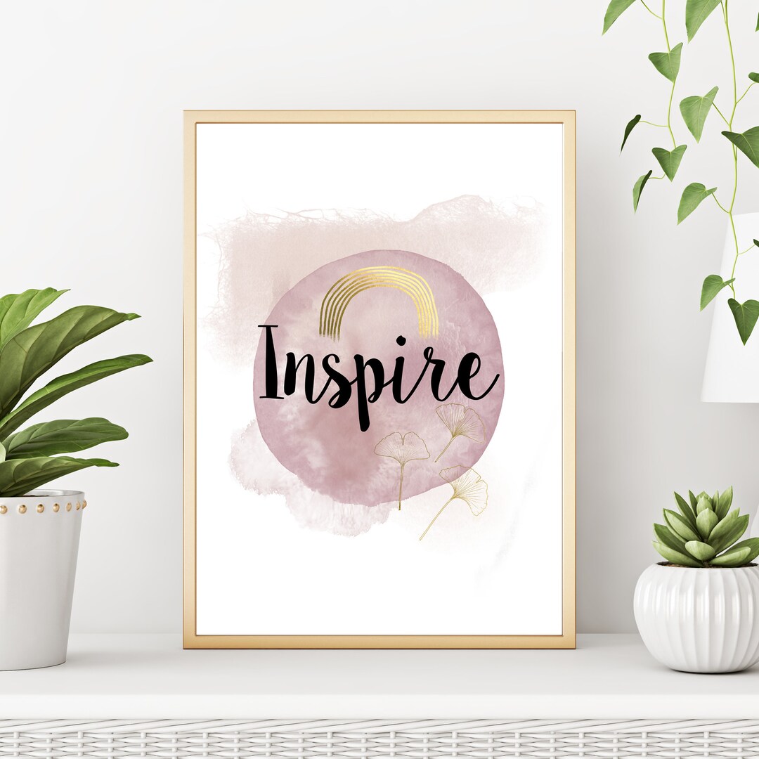 Printable Art, Inspirational Quote, Inspire, Downloadable Small Print ...