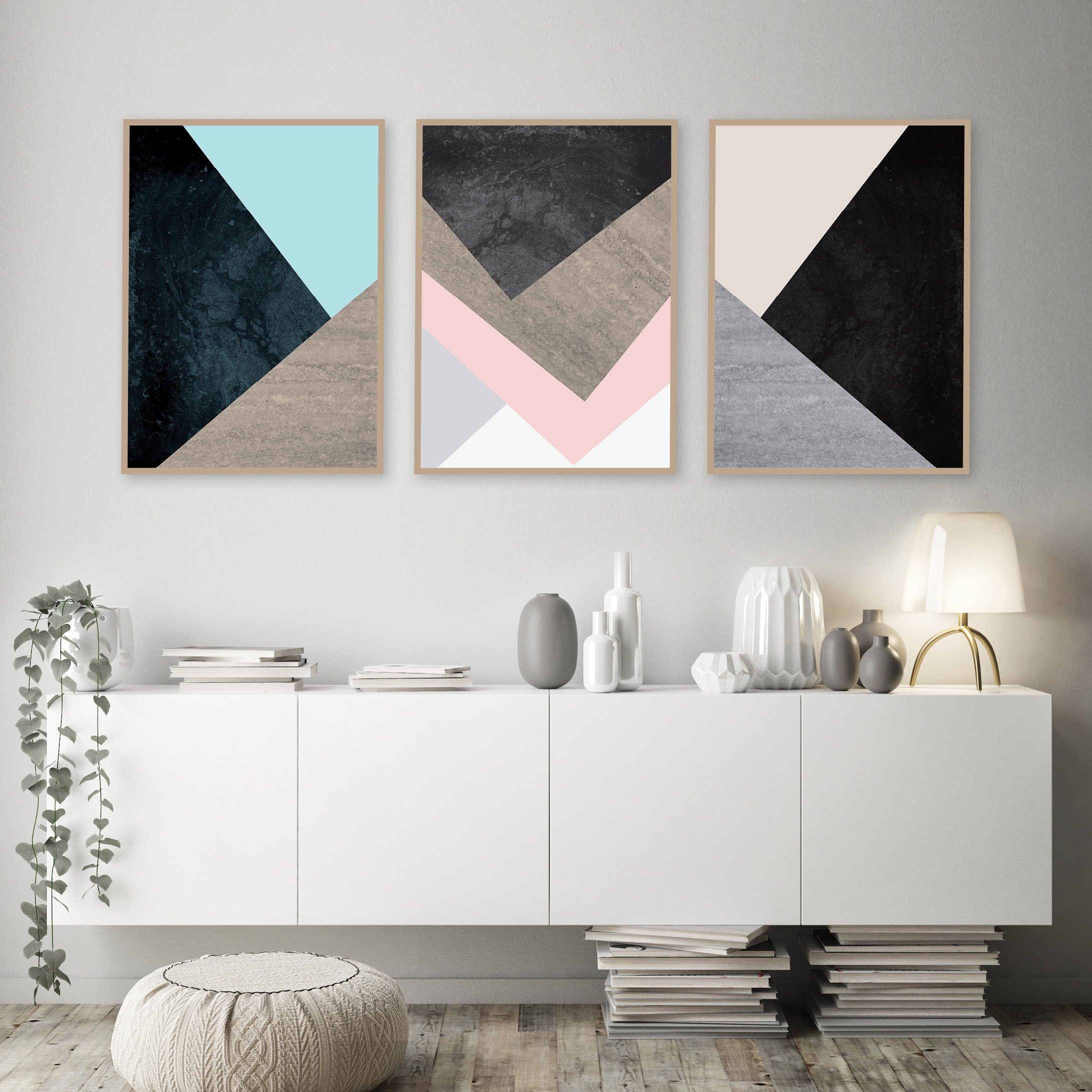 Set of 3 Prints Scandinavian Print Minimalist Poster | Etsy