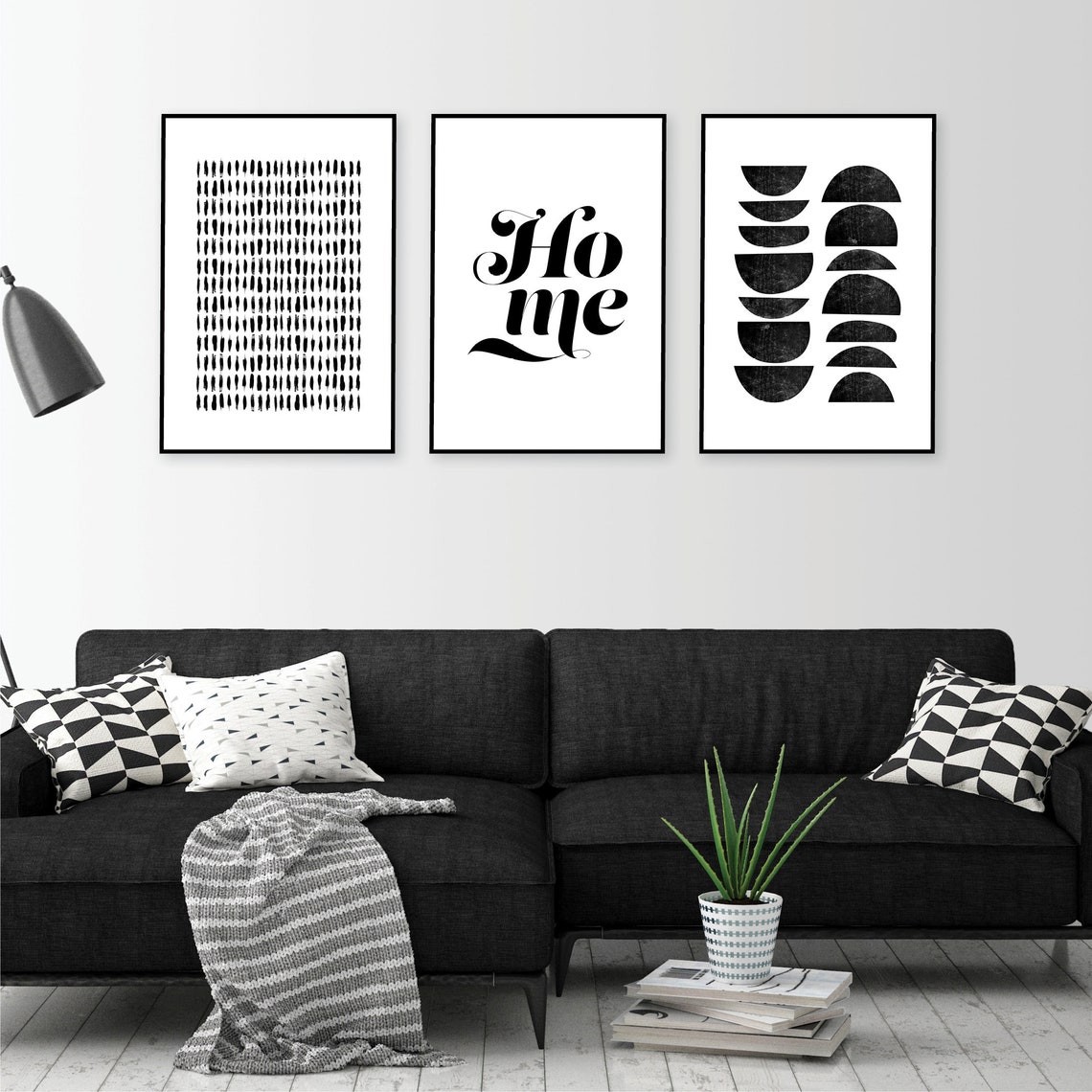Black and White Minimalist Poster Black and White Art Set | Etsy