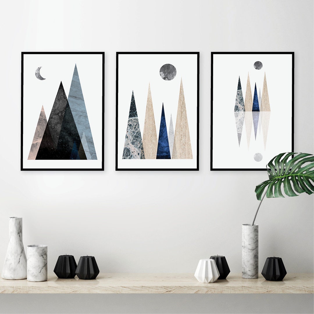 Set of 3 Downloadable Prints Instant Download of Modern Scandinavian ...