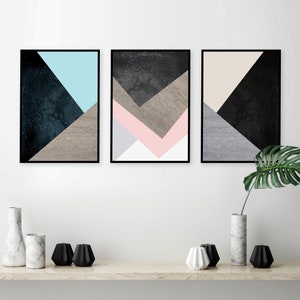 Set of 3 Prints, Scandinavian Print, Minimalist Poster, Downloadable ...