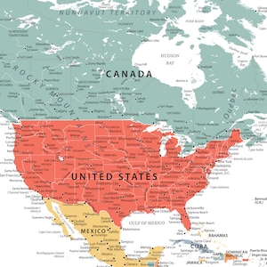 World Map Digital Download, Printable World Map XXL, Highly Detailed ...