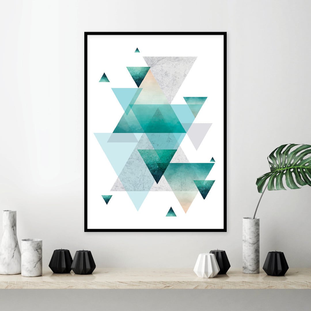 Instant Download, Geometric Poster, Geometric Print, Scandinavian Print ...