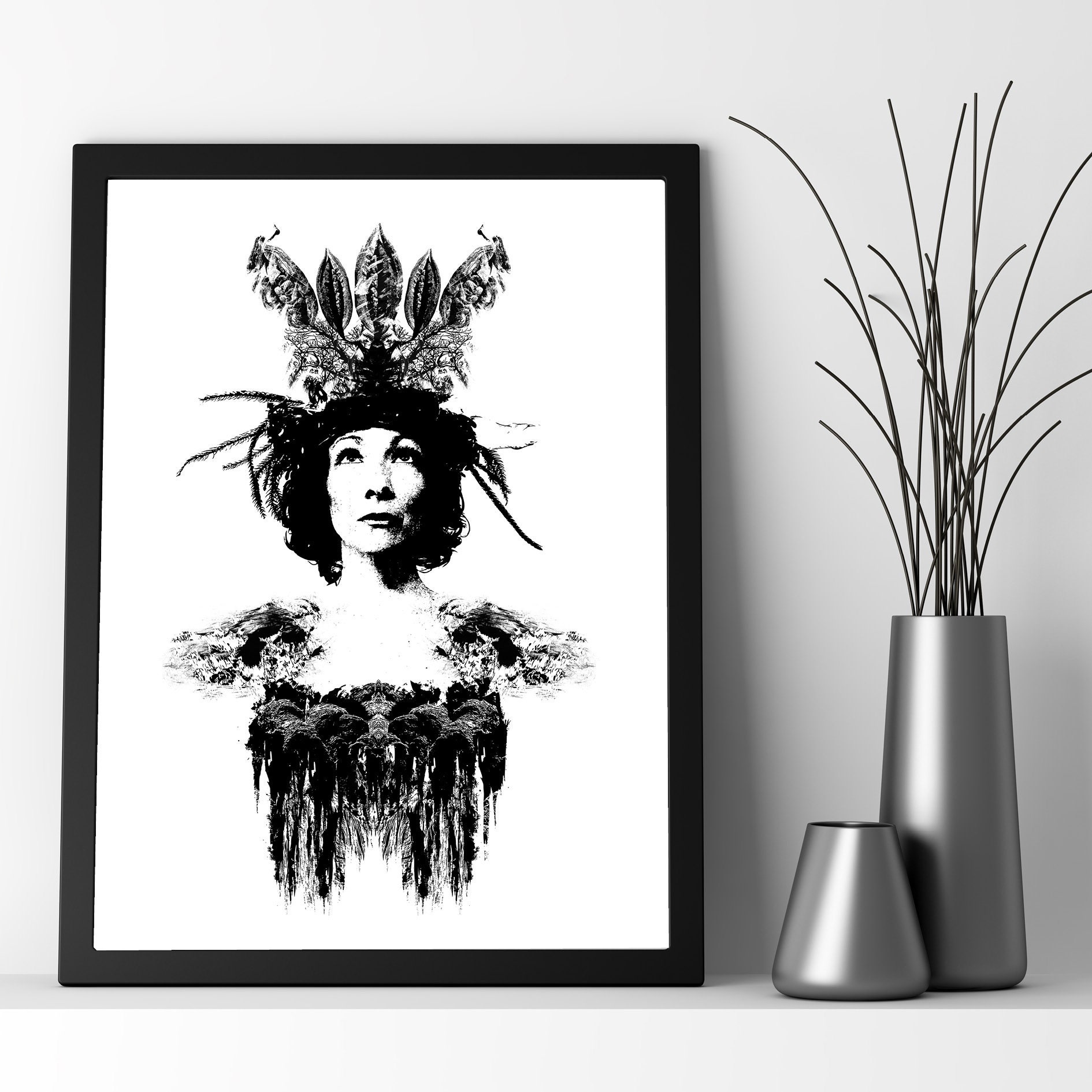 Downloadable Print Black and White Art Minimalist Poster | Etsy