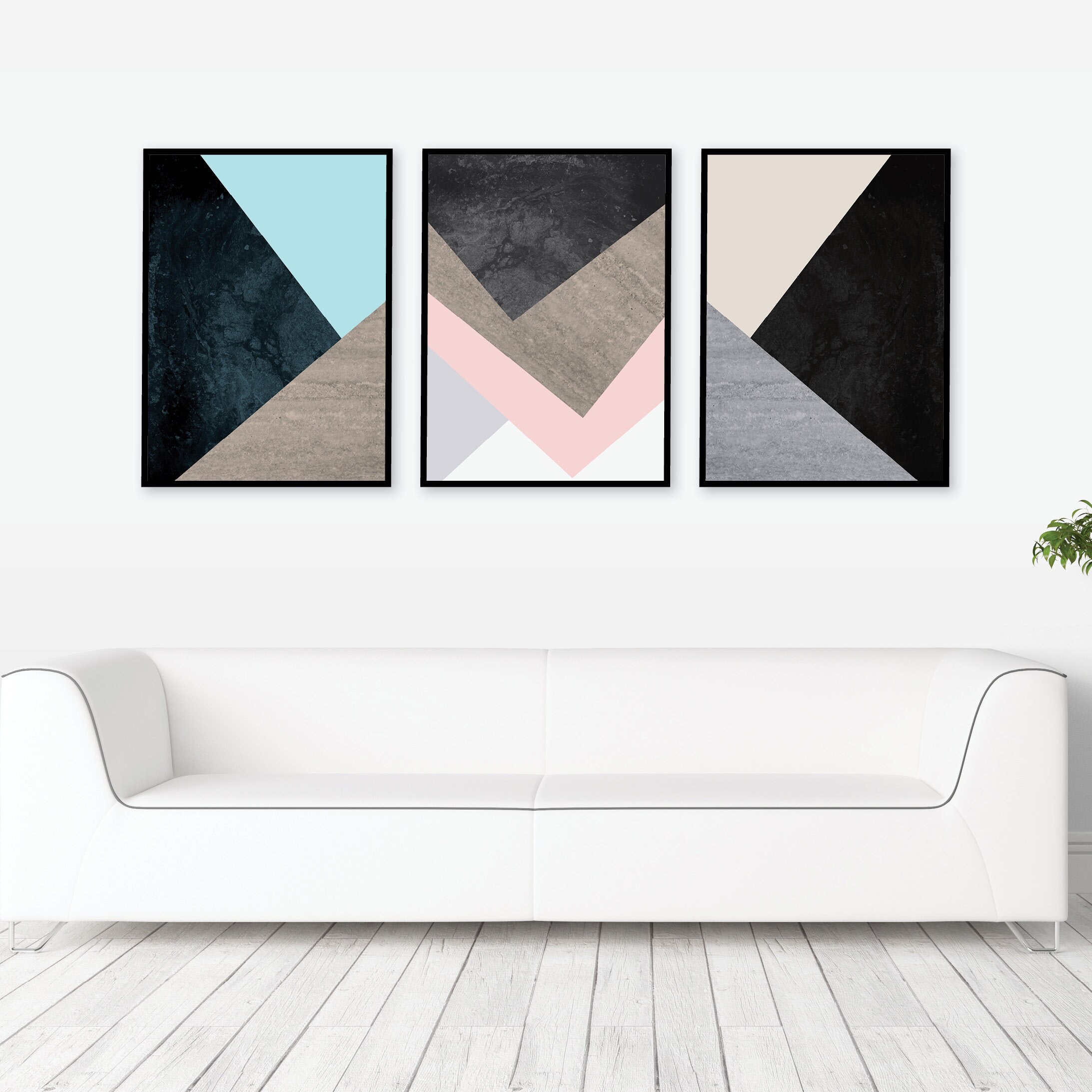 Set of 3 Prints Scandinavian Print Minimalist Poster | Etsy