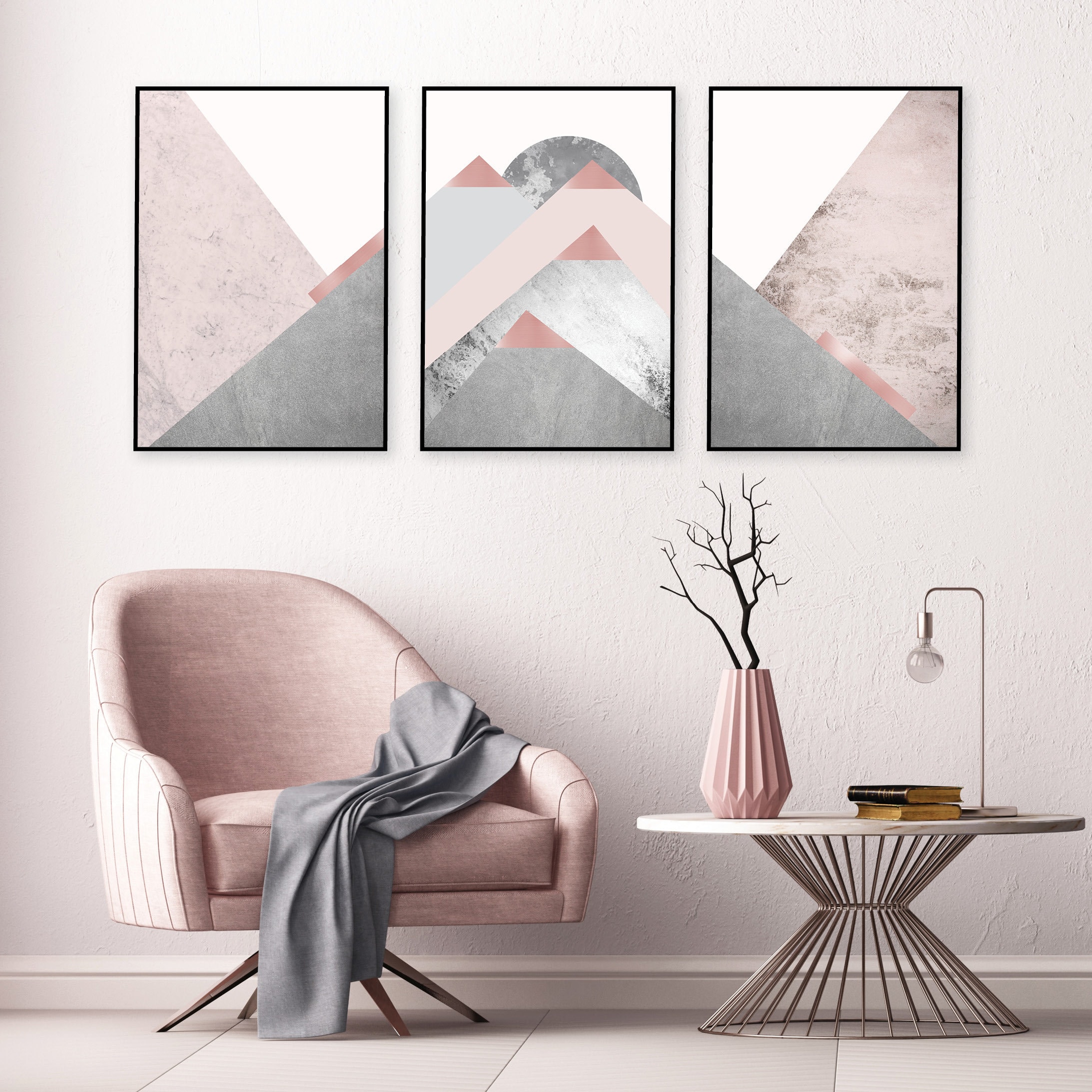 Downloadable Print Set of 3 Mountains Triptych Printable Art | Etsy