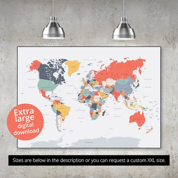 Printable World Map Poster