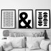 Scandi Minimalist Set of 3 Printable Posters Black and White - Etsy